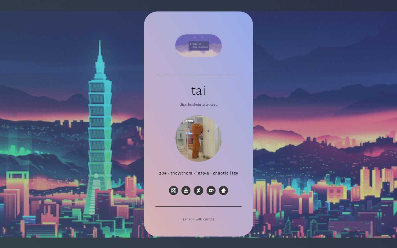 tai's carrd or something